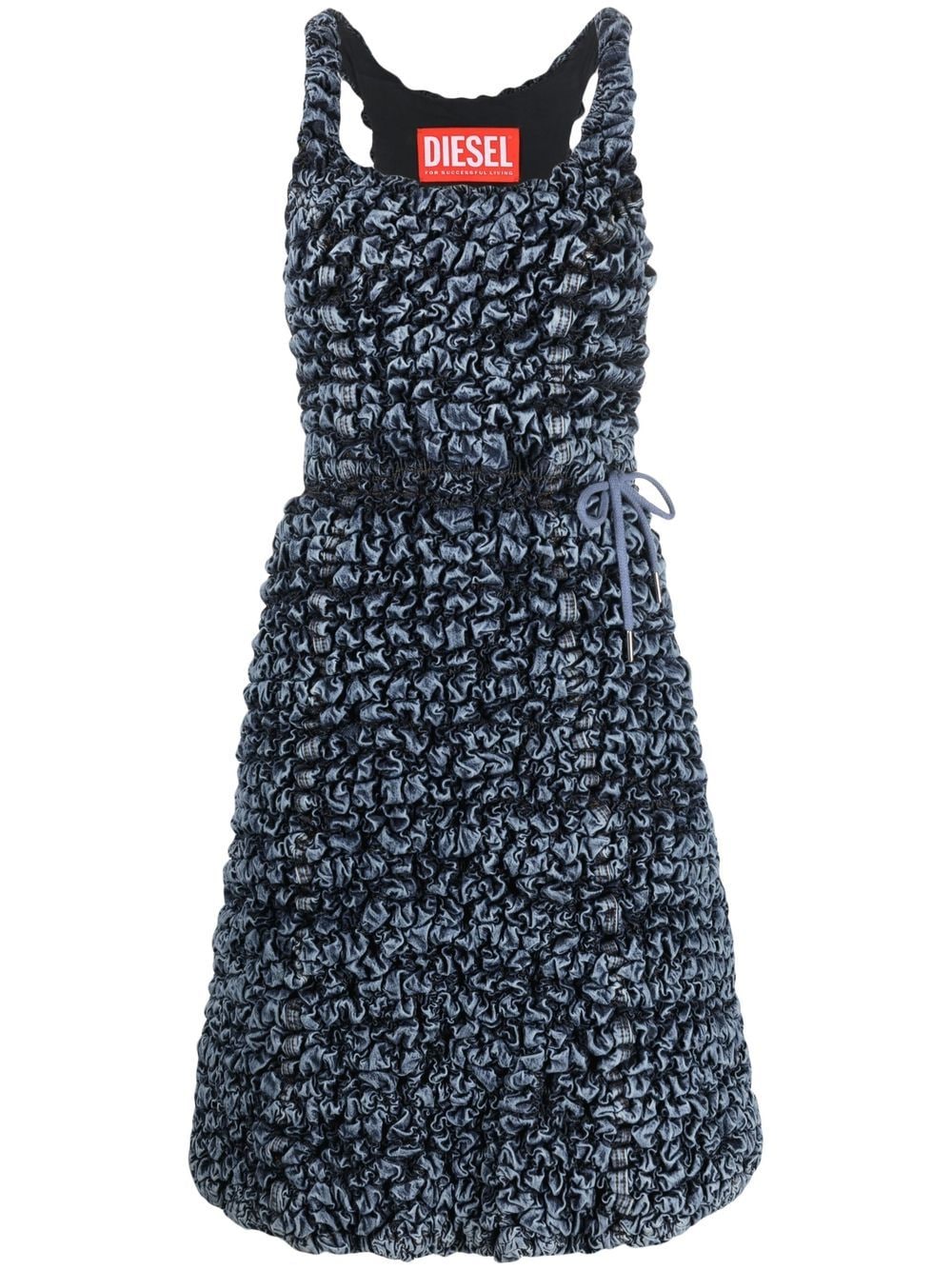 DIESEL® Diesel Sleeveless Square Neck Textured Dress