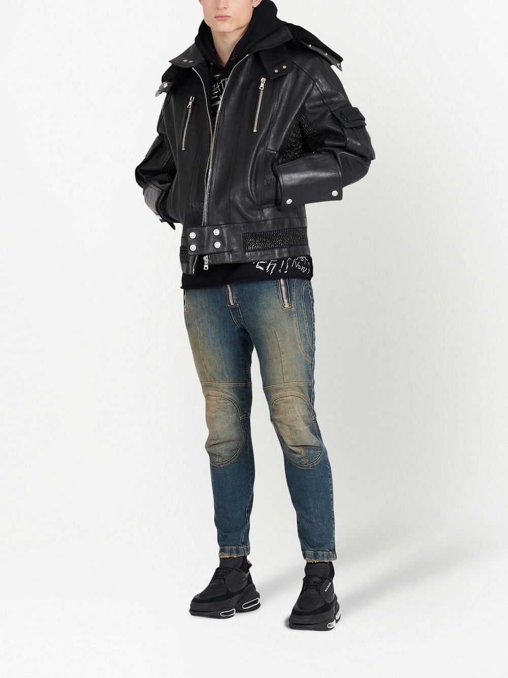 BALMAIN Balmain Two-Tone Skinny Jeans