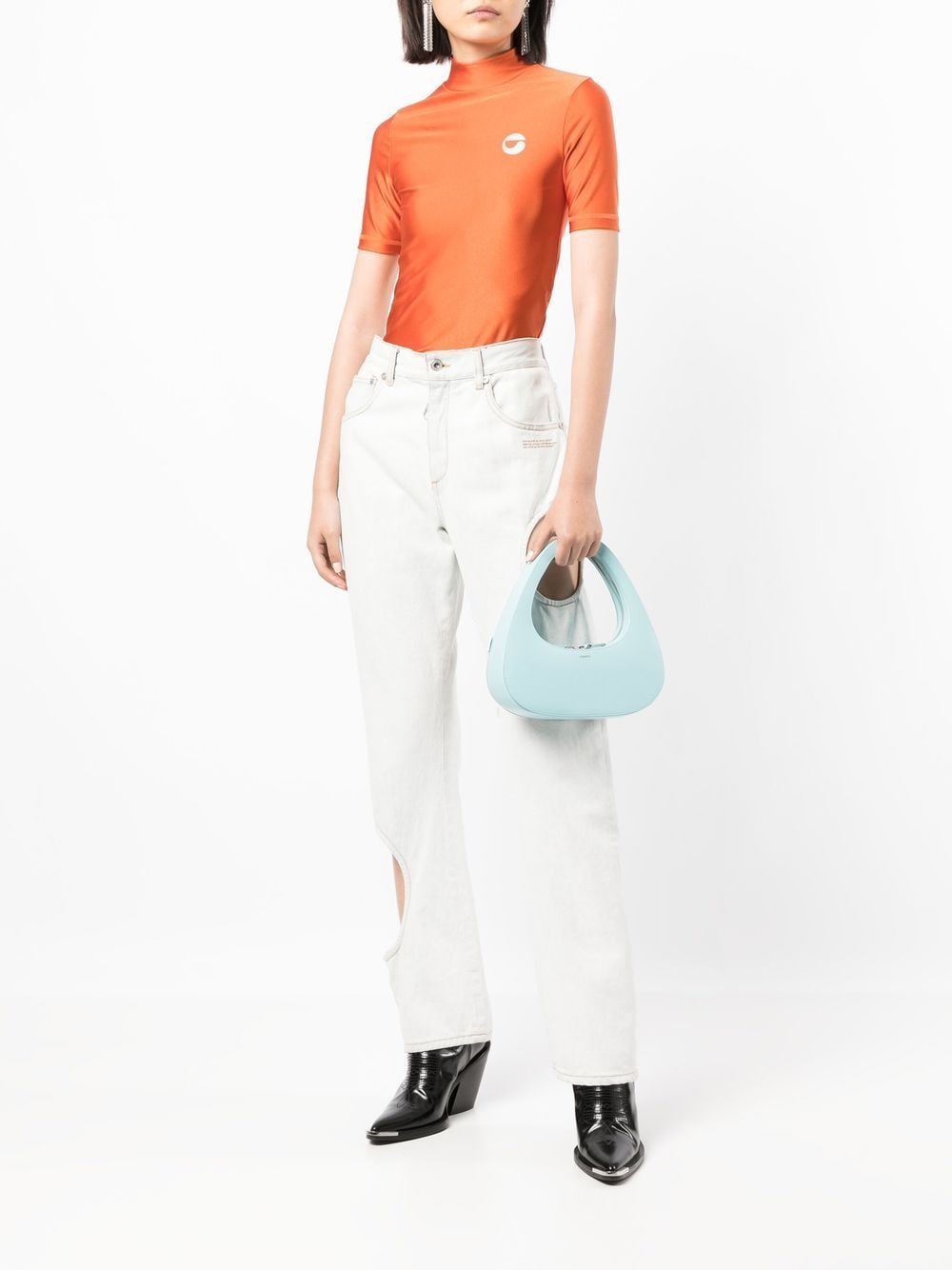 COPERNI Logo-Print Mock-Neck T-Shirt