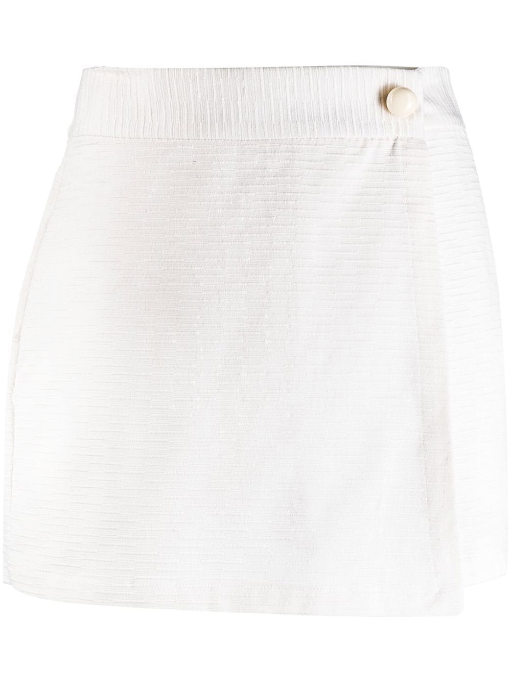 ADRIANA DEGREAS Wrap-Front Cotton Shorts