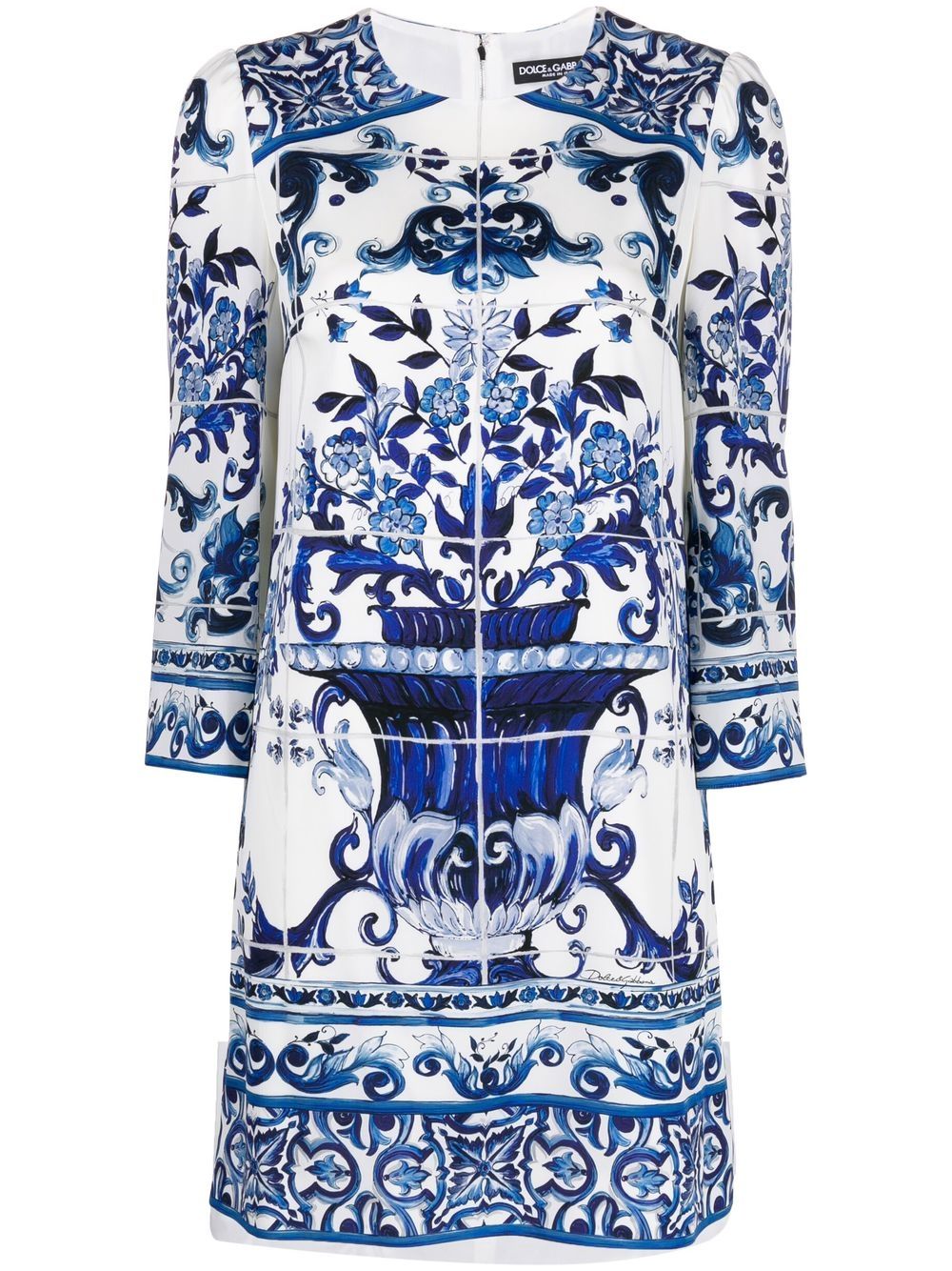cream and green dress Blue & Floral Stamp Print Smocked Midi The prints unique design Width:Medium VENDOR COLOR-CREAM MULTICOLOR Custom Dress Shirts -