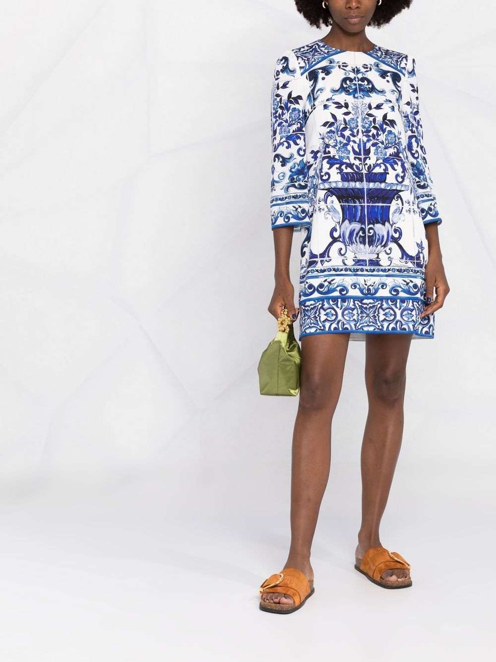 dolce and gabbana blue and white dress & Blu Mediterraneo Silk Kimono An azure print inspired by hand Dolce & Gabbana - Blue