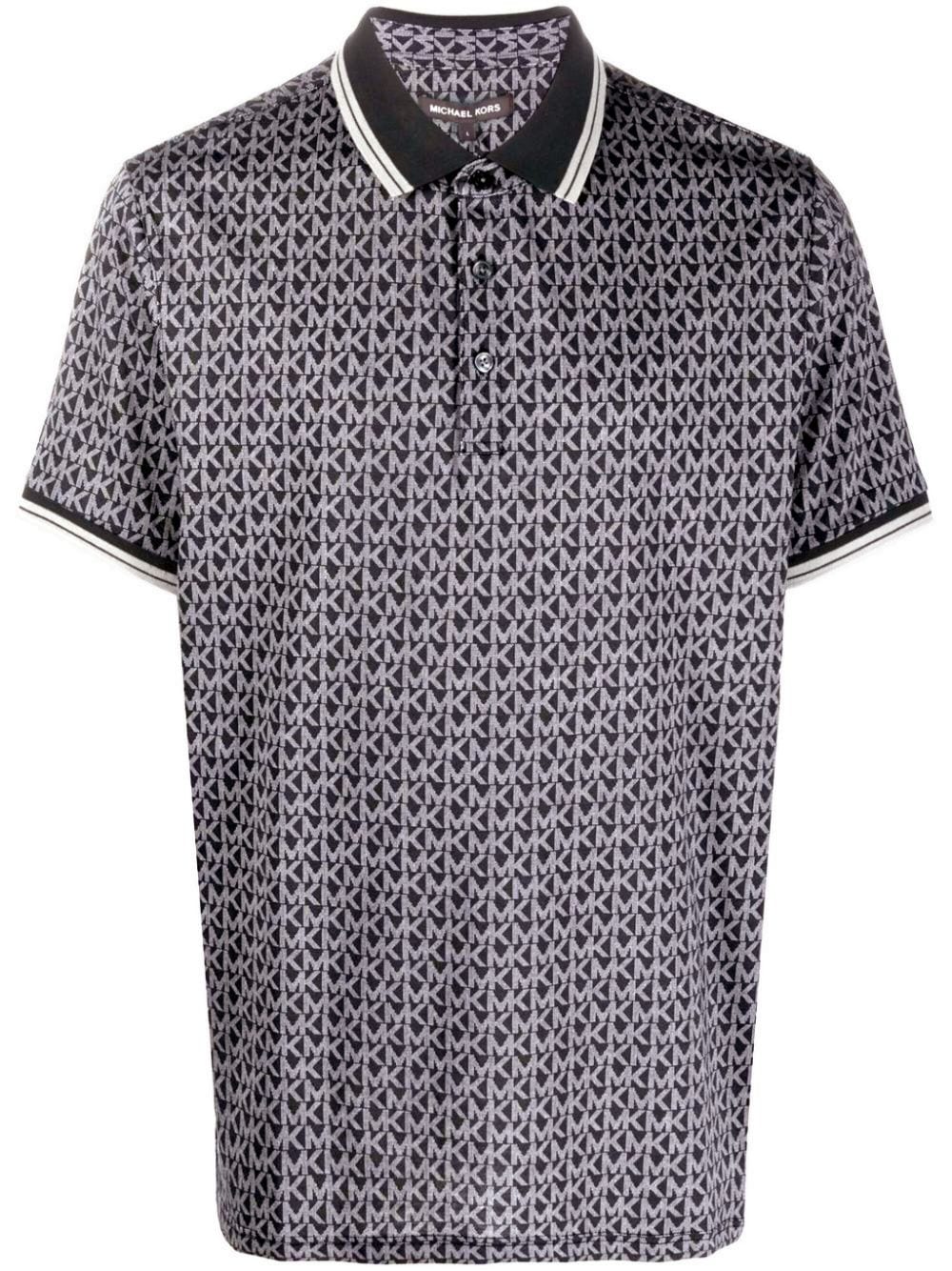 Michael Kors Greenwich Mk-Monogram Polo Shirt In Black - 29% Off |  Editorialist
