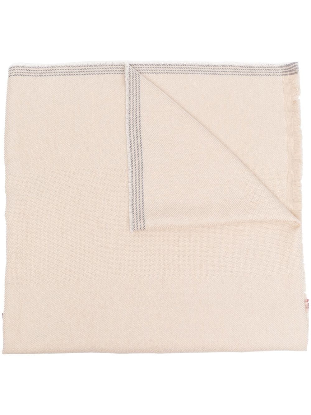 BRUNELLO CUCINELLI stripe-detail silk scarf