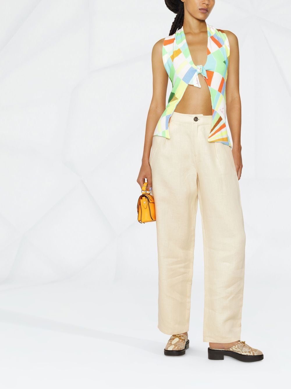 SIEDRES Wide-Leg Linen Trousers