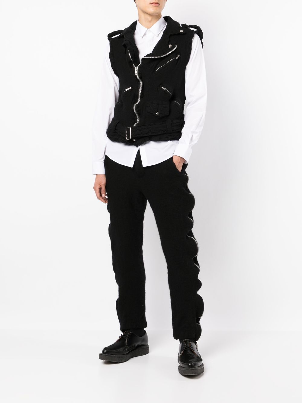 COMME DES GARÇONS Black Comme Des Garçons Zipper Trim Trousers