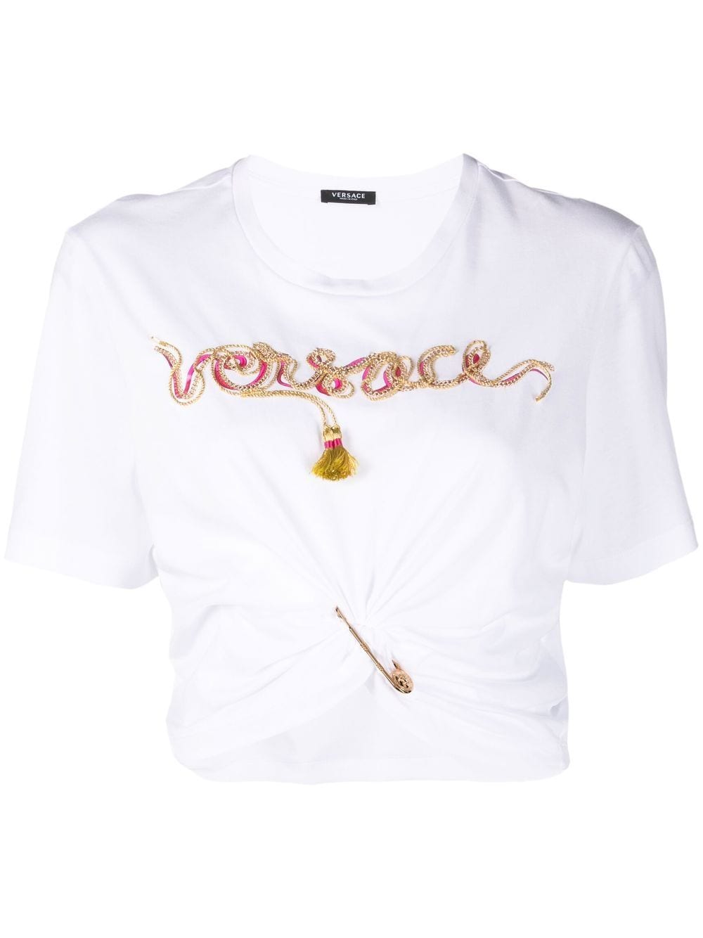 VERSACE Versace Greca Goddess Logo Plaque Small Shoulder Bag