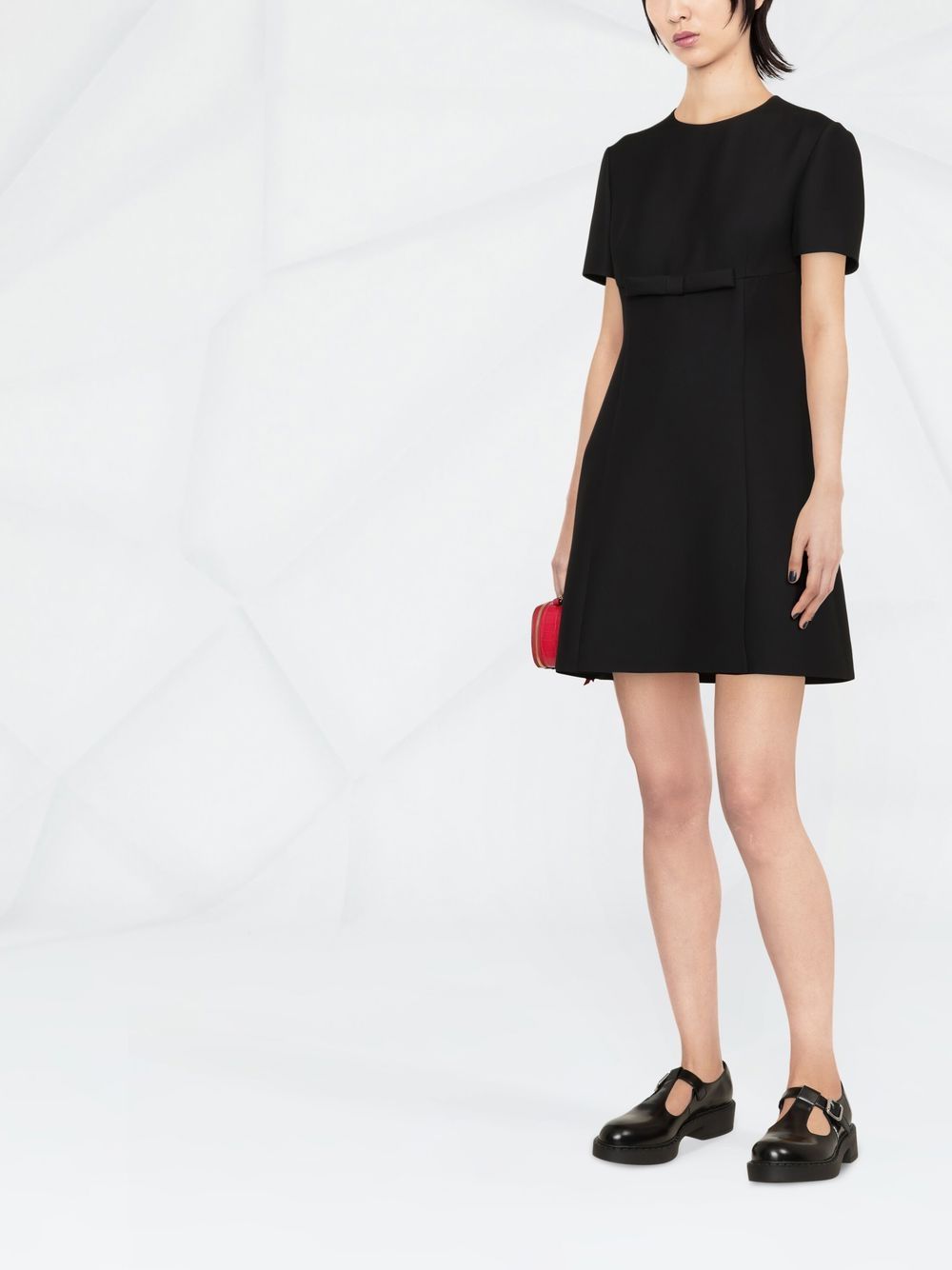 VALENTINO Bow-Detail A-Line Mini Dress