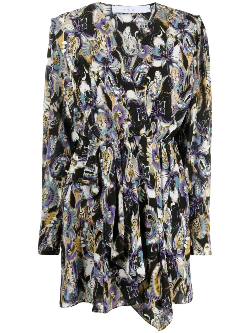 IRO PARIS IRO Graphic-Print Long-Sleeve Dress