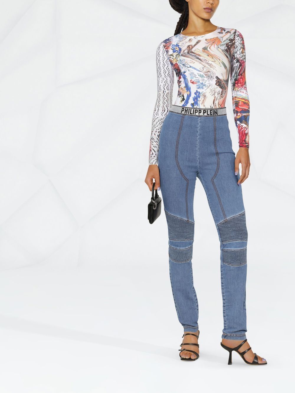 PHILIPP PLEIN logo-embellished jeggings