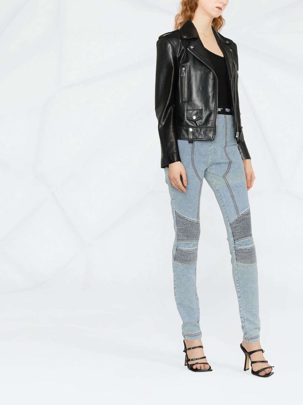 PHILIPP PLEIN logo-waistband leggings