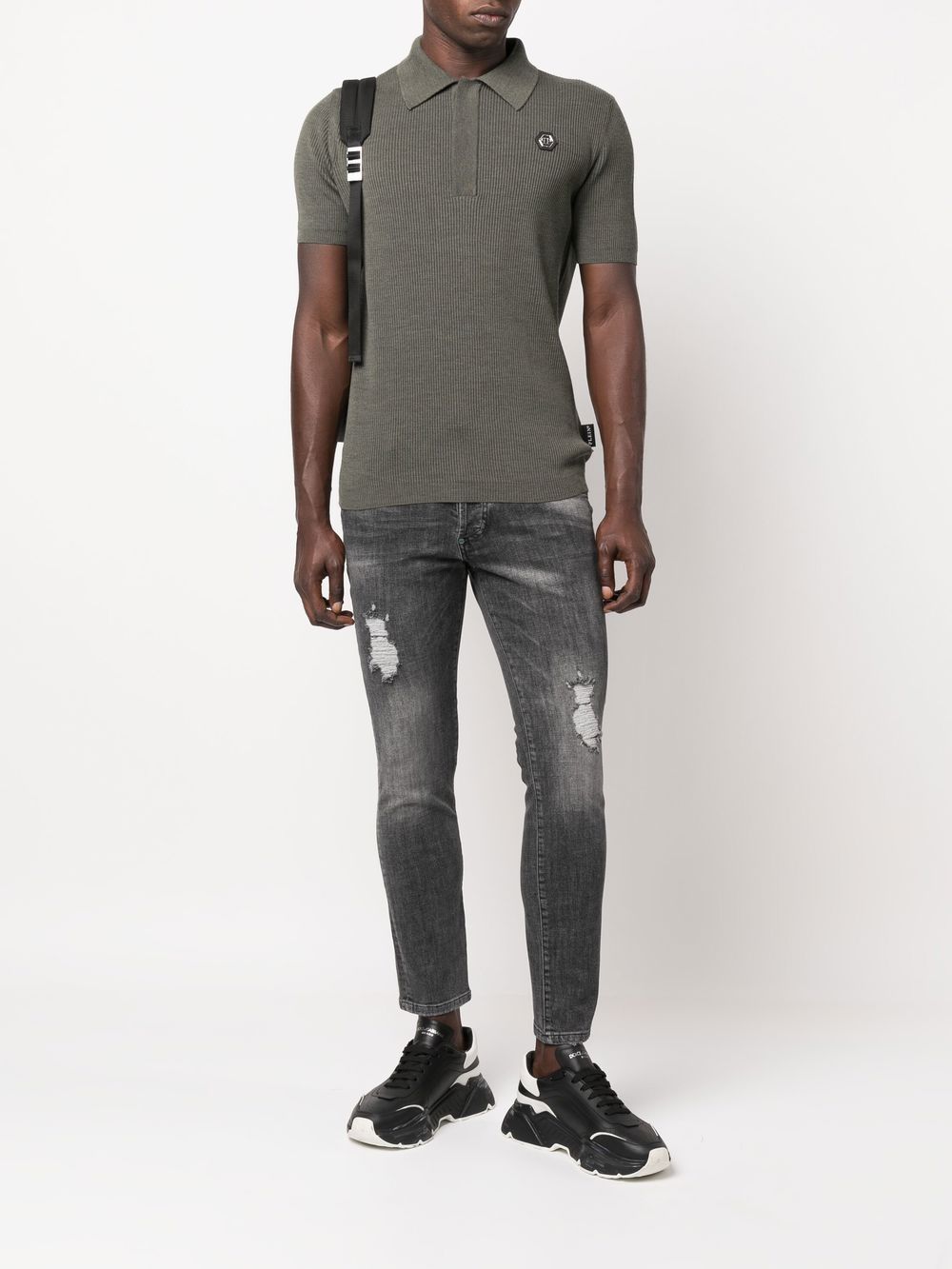 PHILIPP PLEIN Philipp Plein Distressed Straight-Leg Jeans