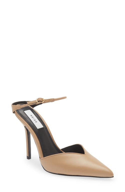 REISS Banbury Pointy Toe Pump - Biscuit | Editorialist