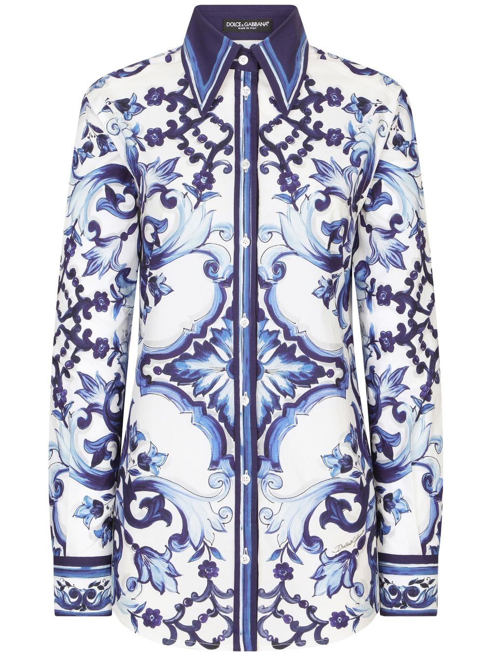 DOLCE & GABBANA Dolce & Gabbana Majolica Print Poplin Shirt