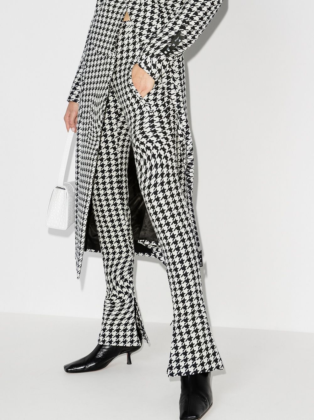 OFF-WHITE Off-White Houndstooth Virgin Wool-Blend Trousers