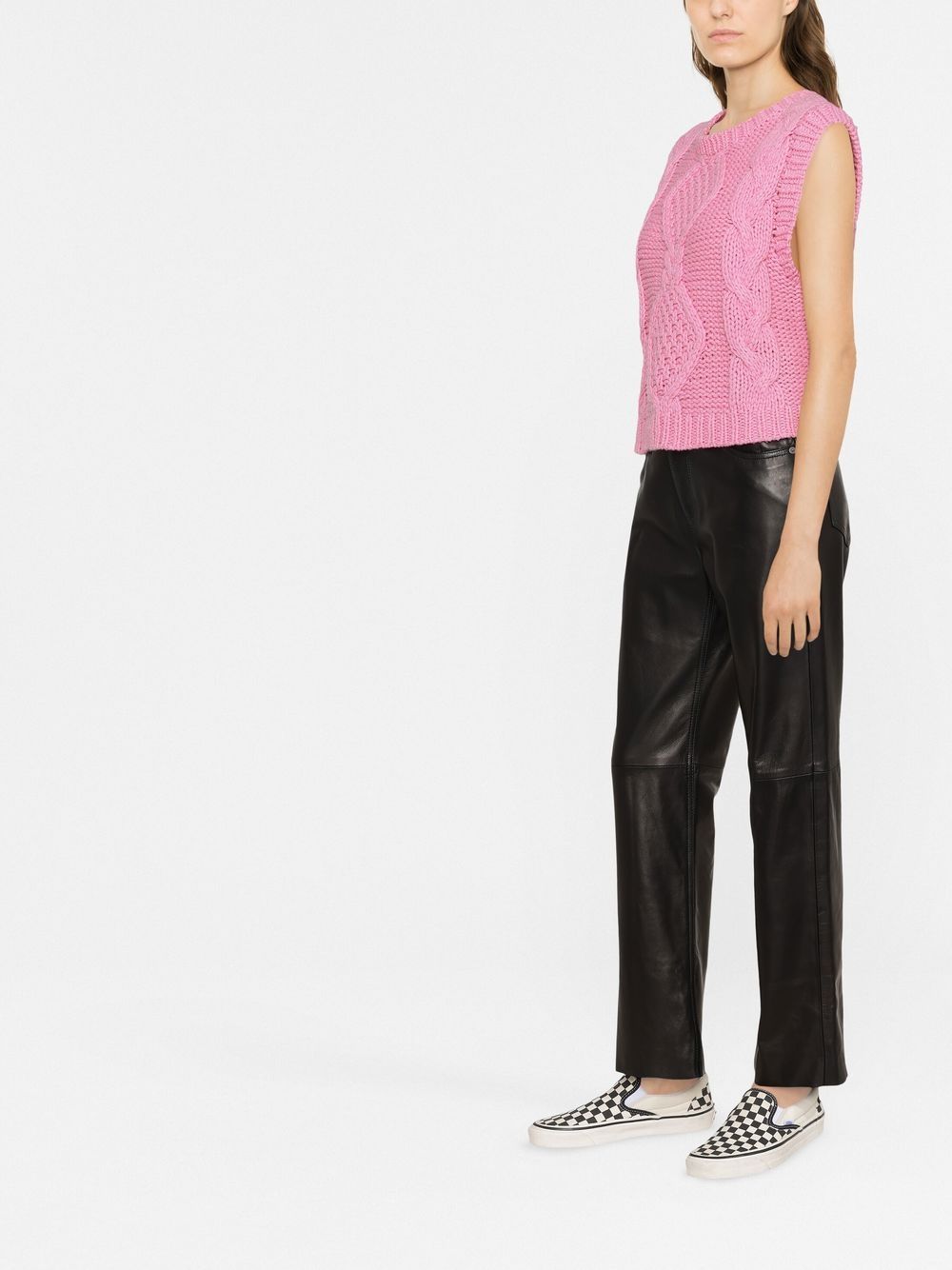 GOLDEN GOOSE Golden Goose Straight-Leg Leather Trousers