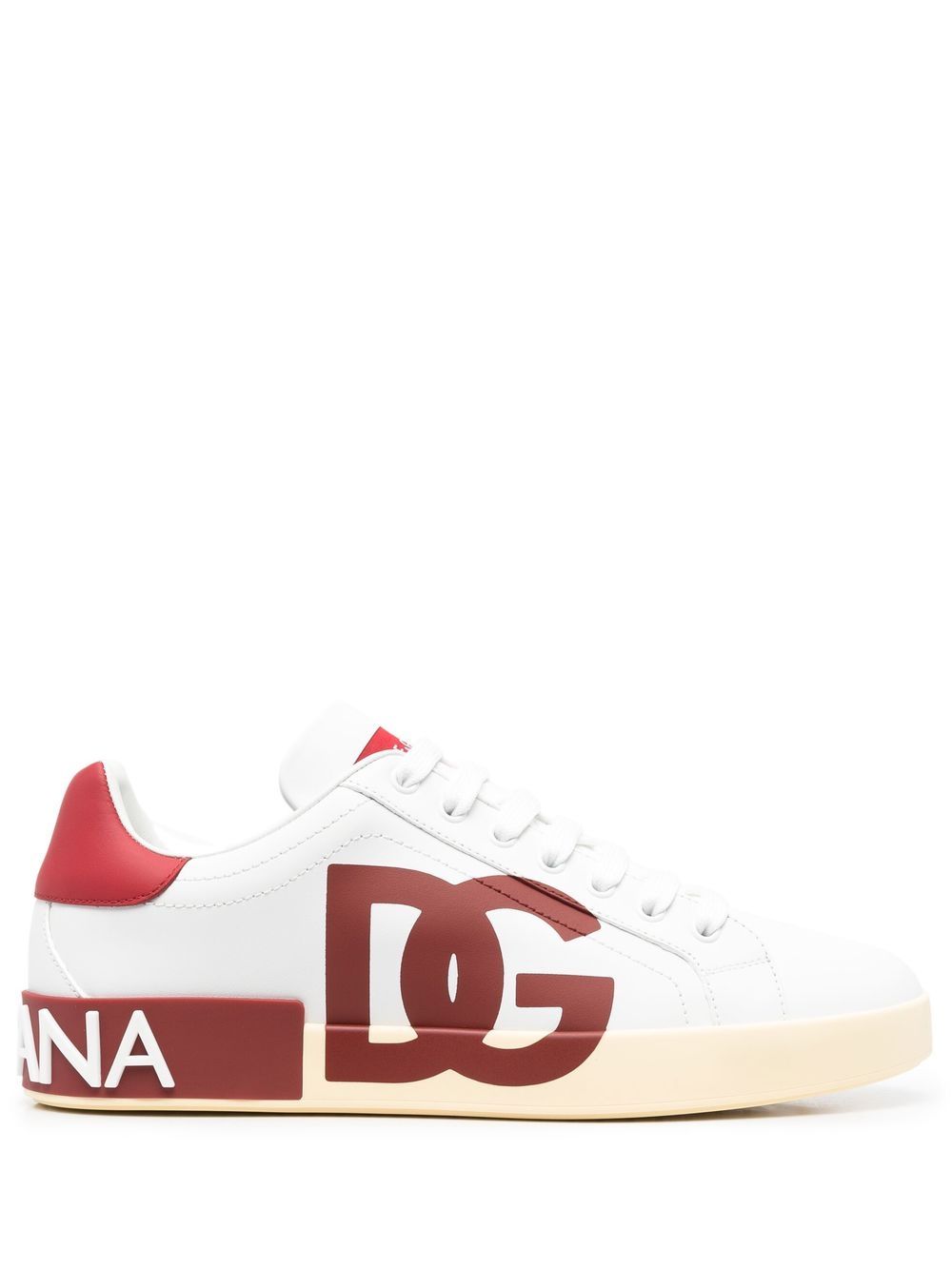 Dolce & Gabbana Logo-Print Lace-Up Sneakers - White - 40
