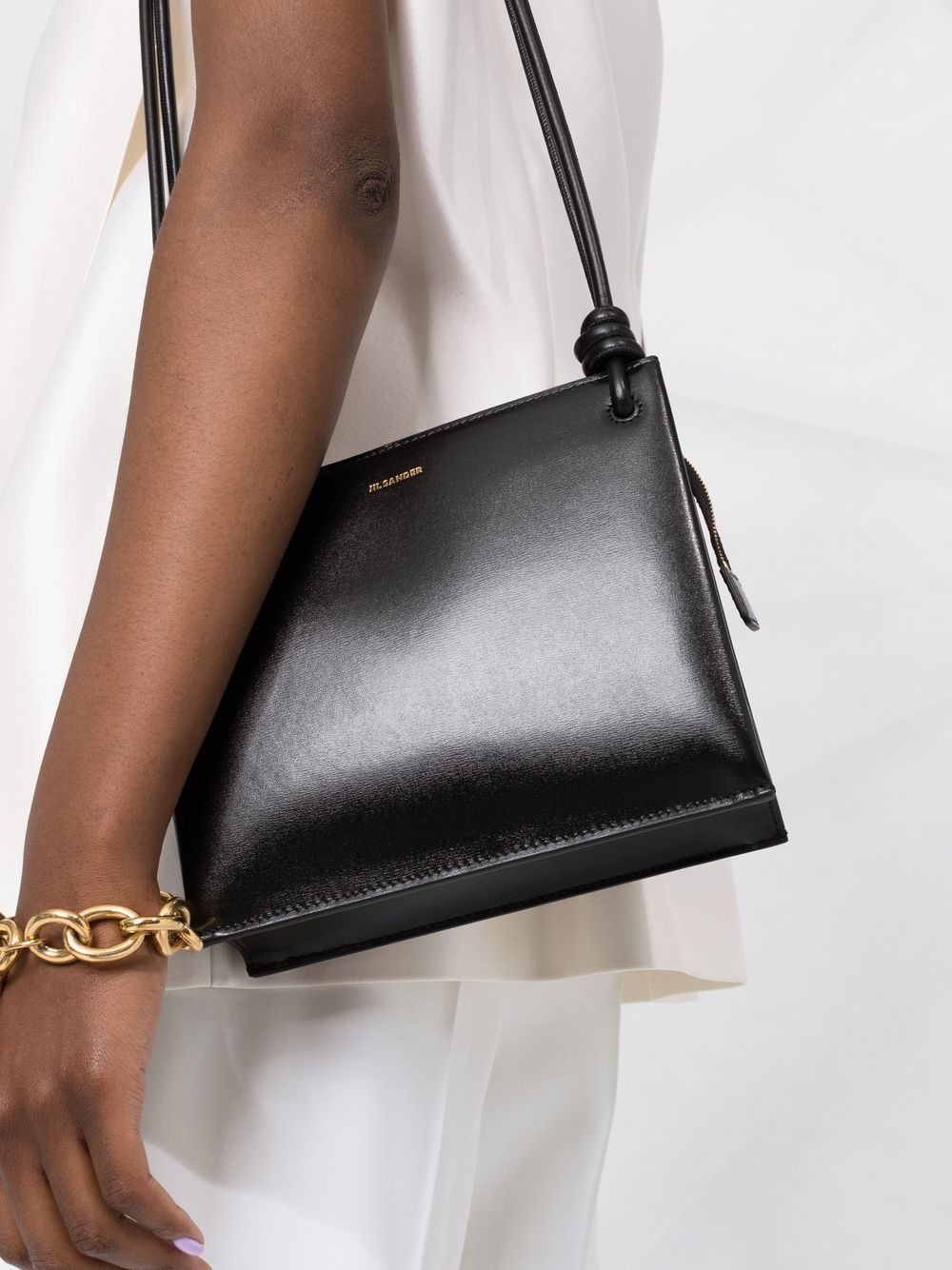 Buy JIL SANDER Small Giro Leather Crossbody Bag - Black At 40% Off