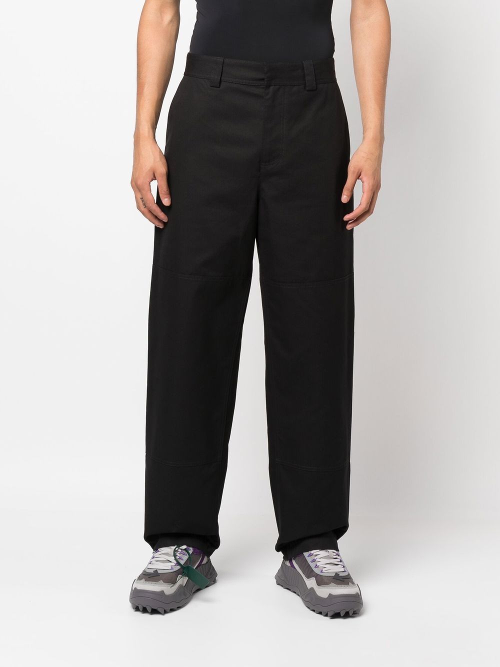 OFF-WHITE Diag Stripe Straight-Leg Trousers