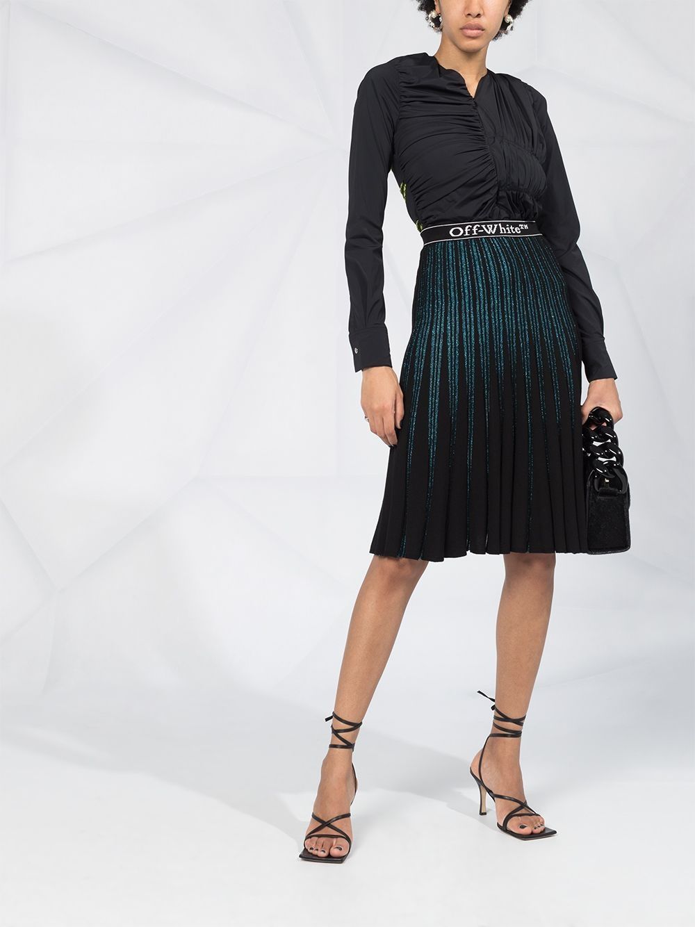 OFF-WHITE Pleated Knee-Length Skirt