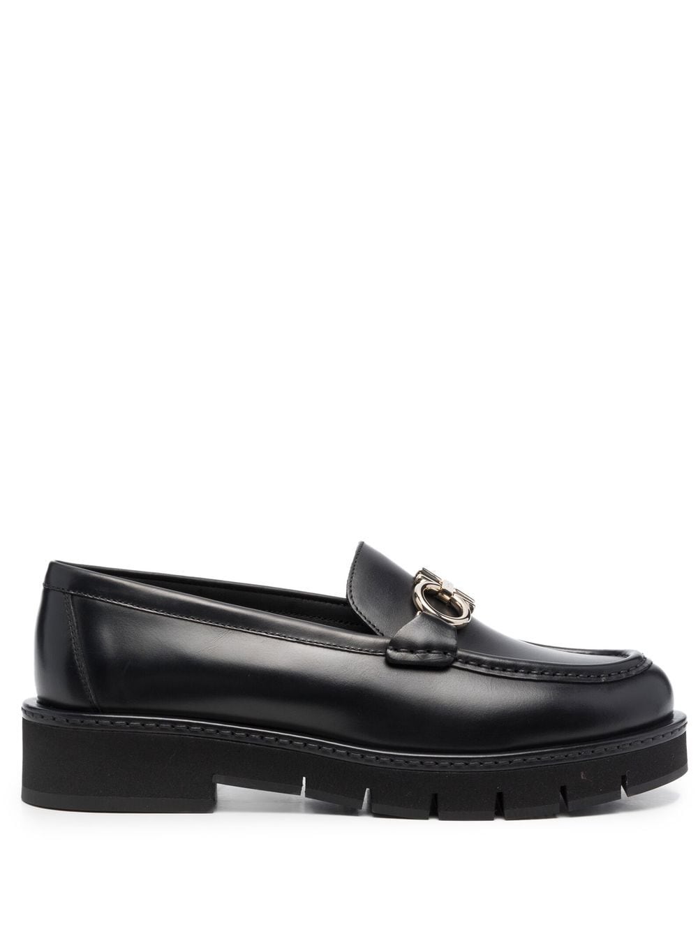 Ferragamo Rolo Chunky Leather Loafers In Black - 26% Off 