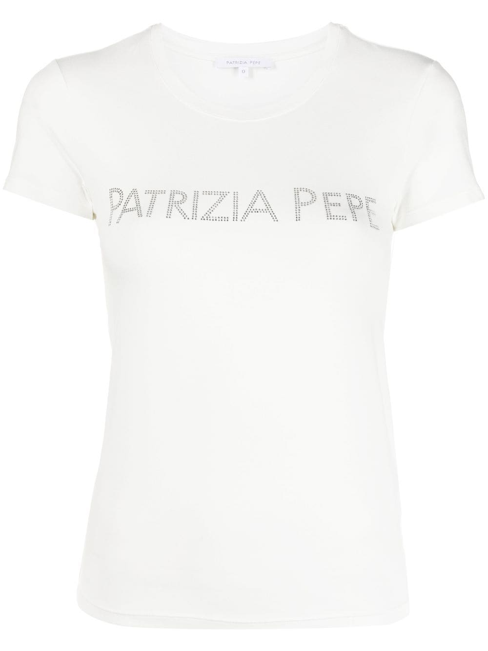 PATRIZIA PEPE Patrizia Pepe Rhinestone Logo T-Shirt