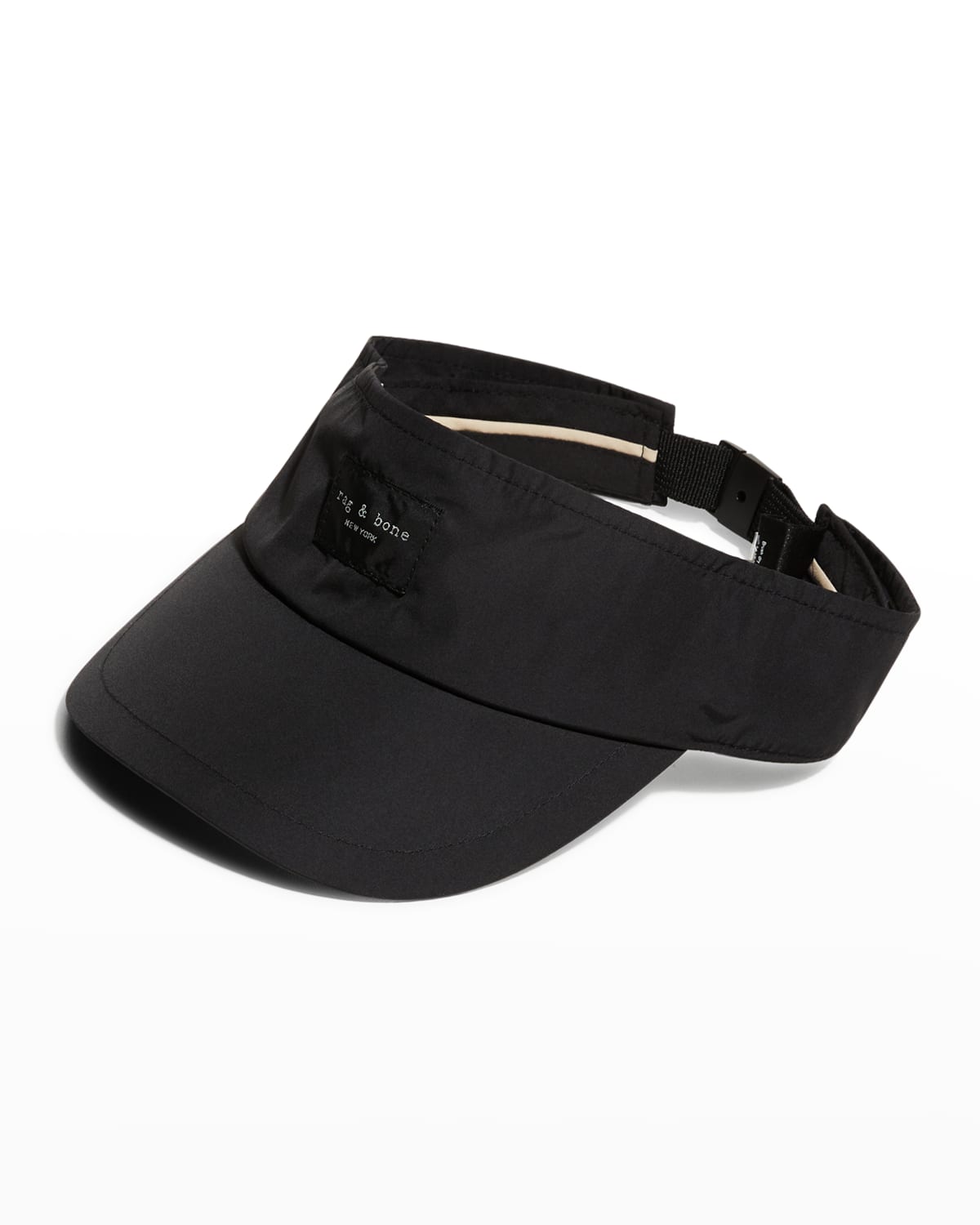 Rag & Bone Addison Visor Rag & Bone Addison Logo Recycled Visor - Black | Editorialist main image 3