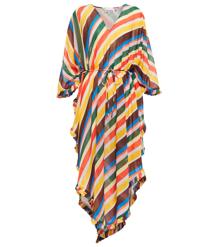 ganni striped halter dress Chiffon Maxi In Multicoloured - 50% Off product_family:105988