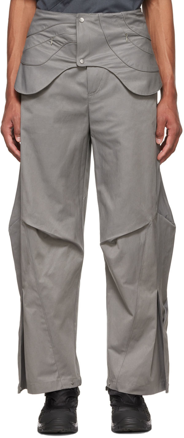 æNrmòUs Gray Polyester Trousers In Grey - 70% Off | Editorialist