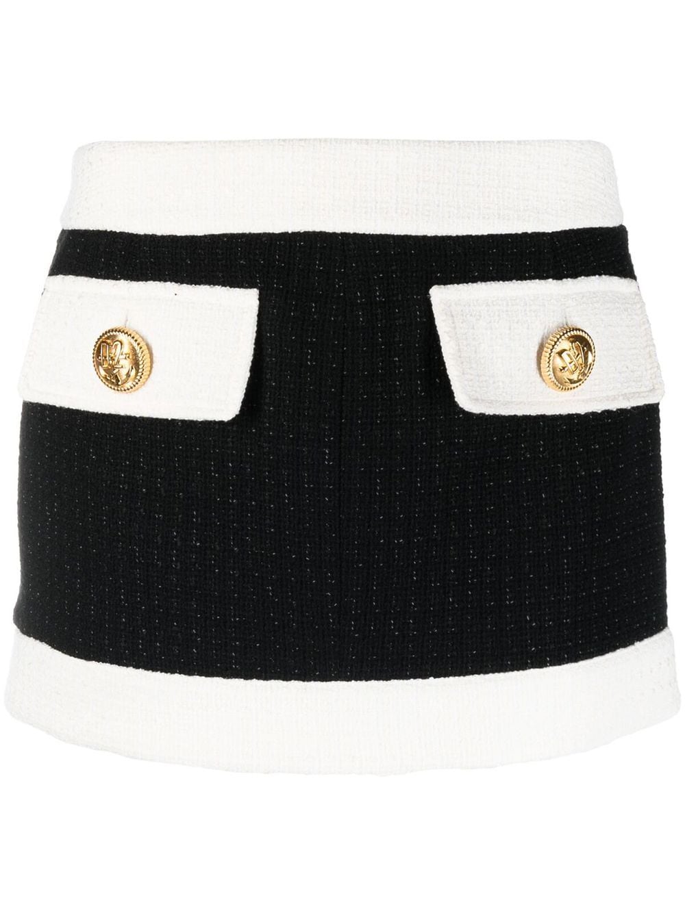 Alice + Olivia Chara Two-Tone Tweed Midi-Dress - Off White Black |  Editorialist