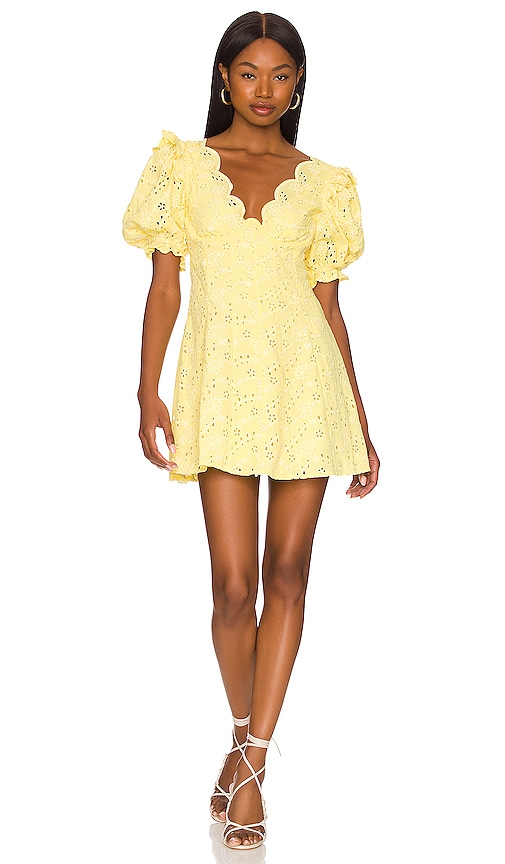 for love and lemons isadora mini dress FOR LOVE & LEMONS Isadora Mini Dress in Blush Silk Lace Ruffle XS $334