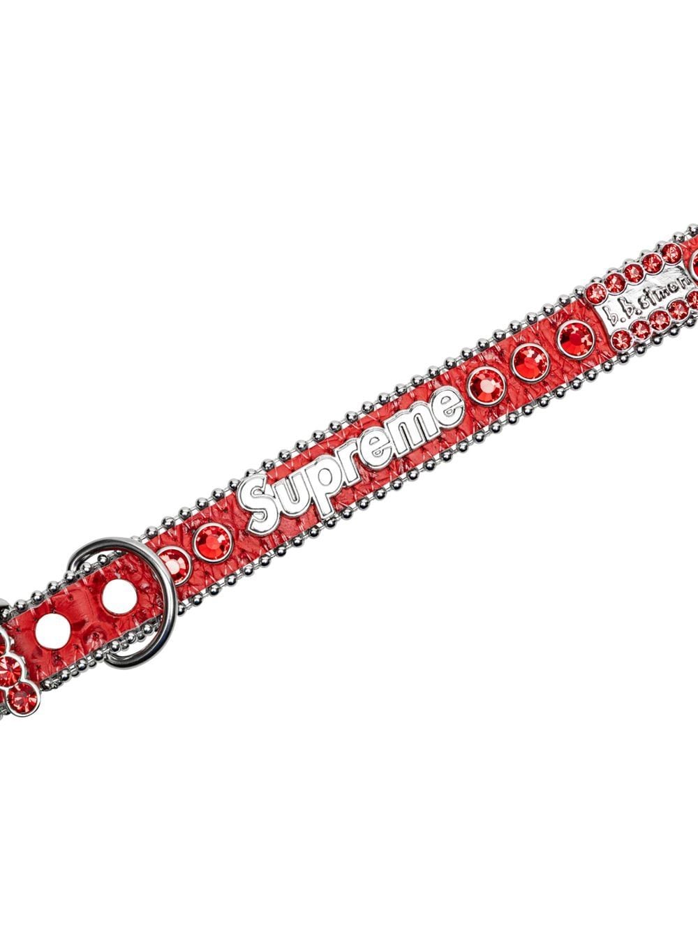 Supreme / B.B. Simon Studded Dog Leash 赤 Supreme B.B. Simon Studded Dog Collar - Red | Editorialist