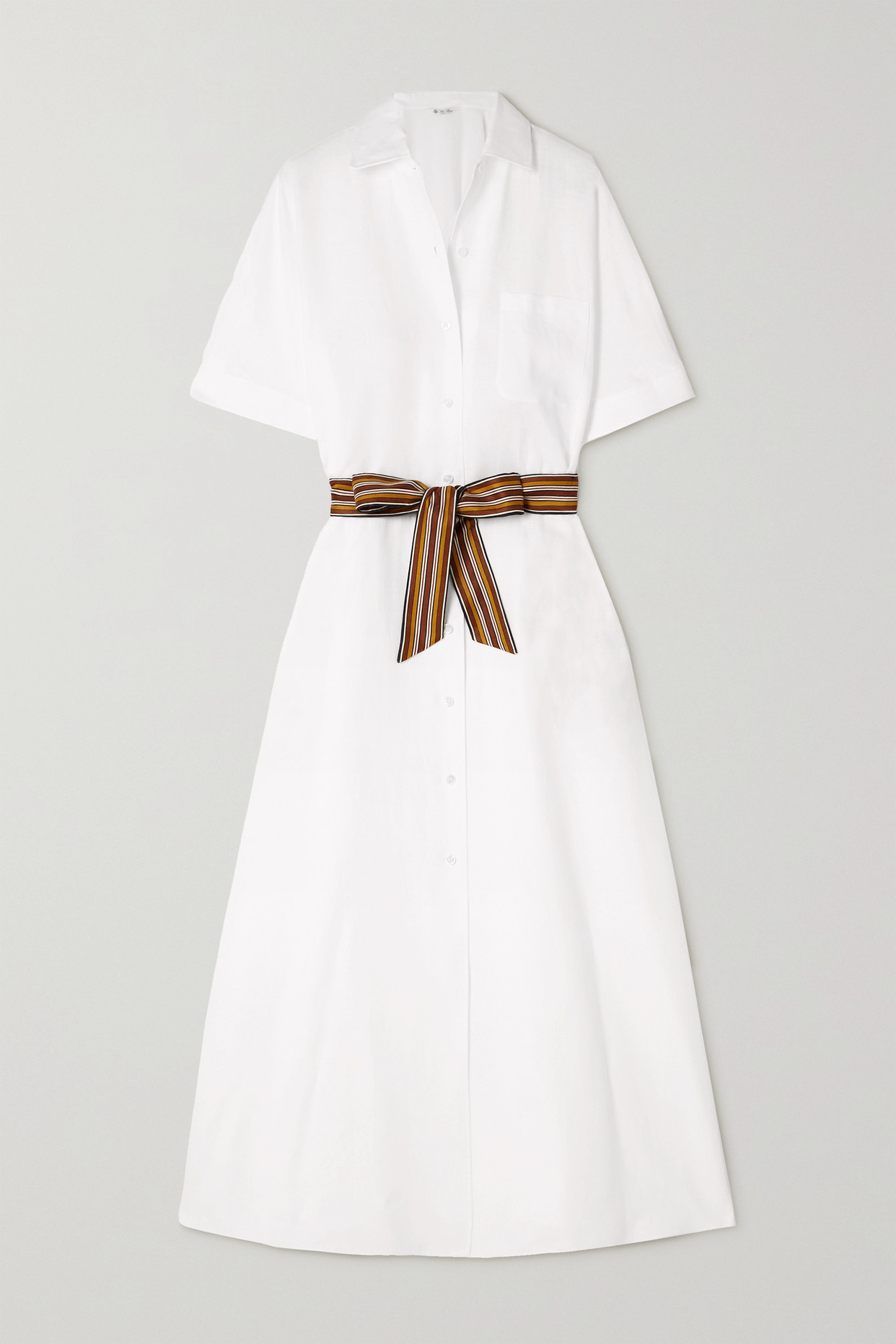 loro piana shirt dress Loro Piana - Irma white midi shirt dress FAM1291