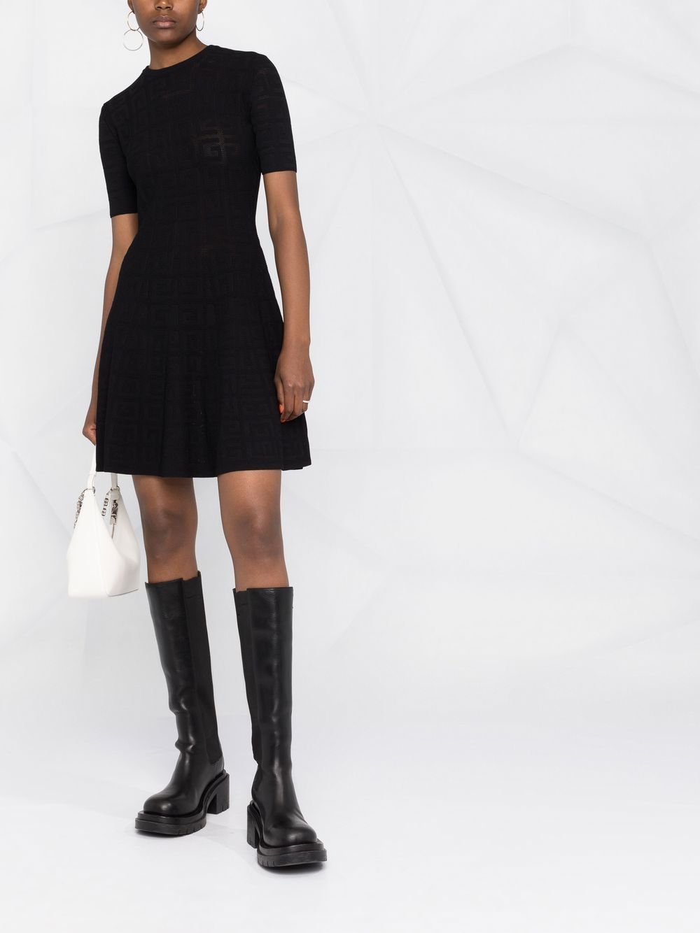 GIVENCHY Givenchy 4G Jacquard A-Line Dress