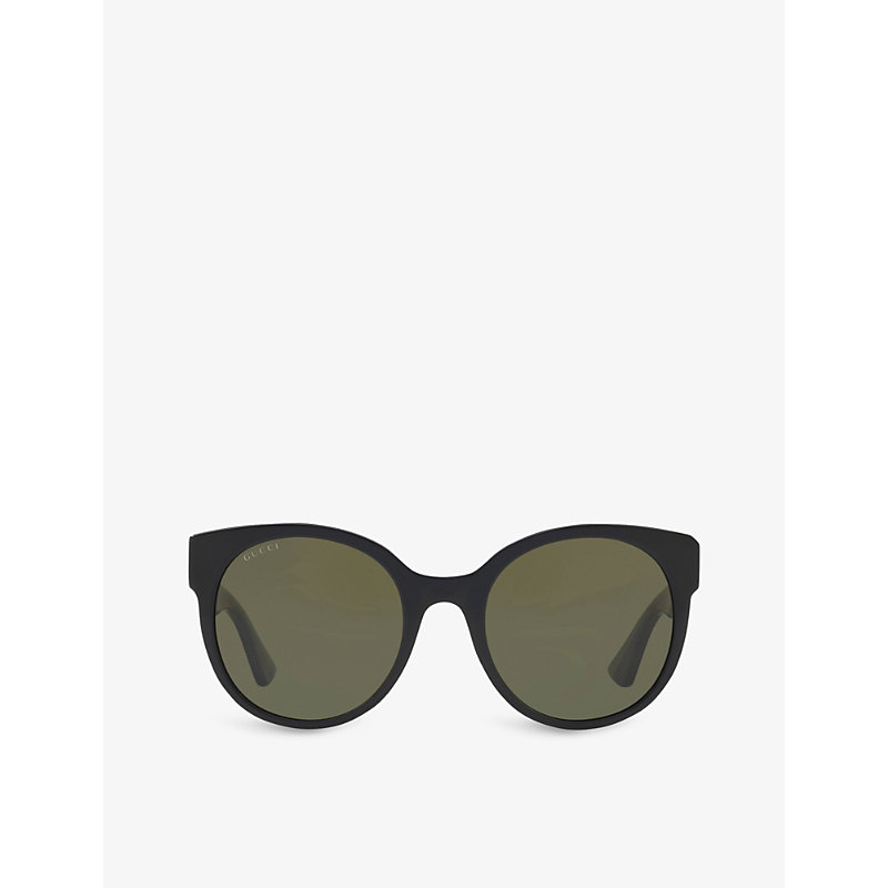 Gucci Gg0035sn Round-Frame Sunglasses - Black | Editorialist display picture 2