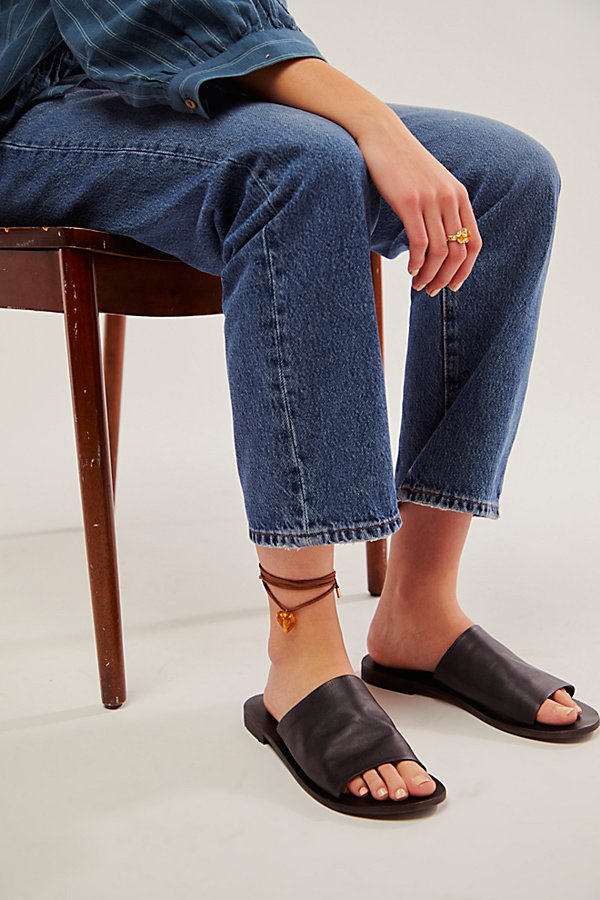 FREE PEOPLE Verona Leather Slide Sandals