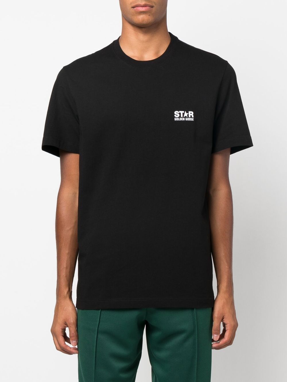 GOLDEN GOOSE Golden Goose "Star" Collection T-Shirt with Contrasting Logo and Star