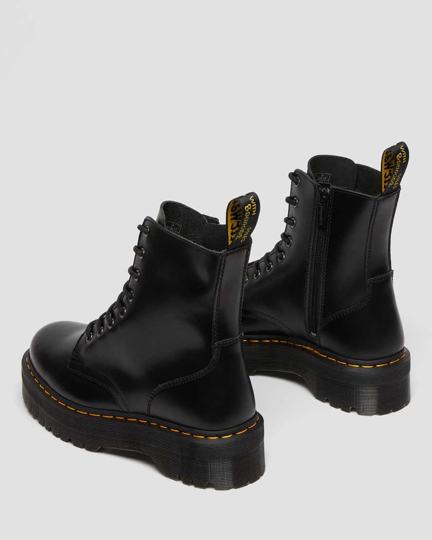 Dr. Martens Jadon Smooth Leather Platform Boots - Black  display picture 3