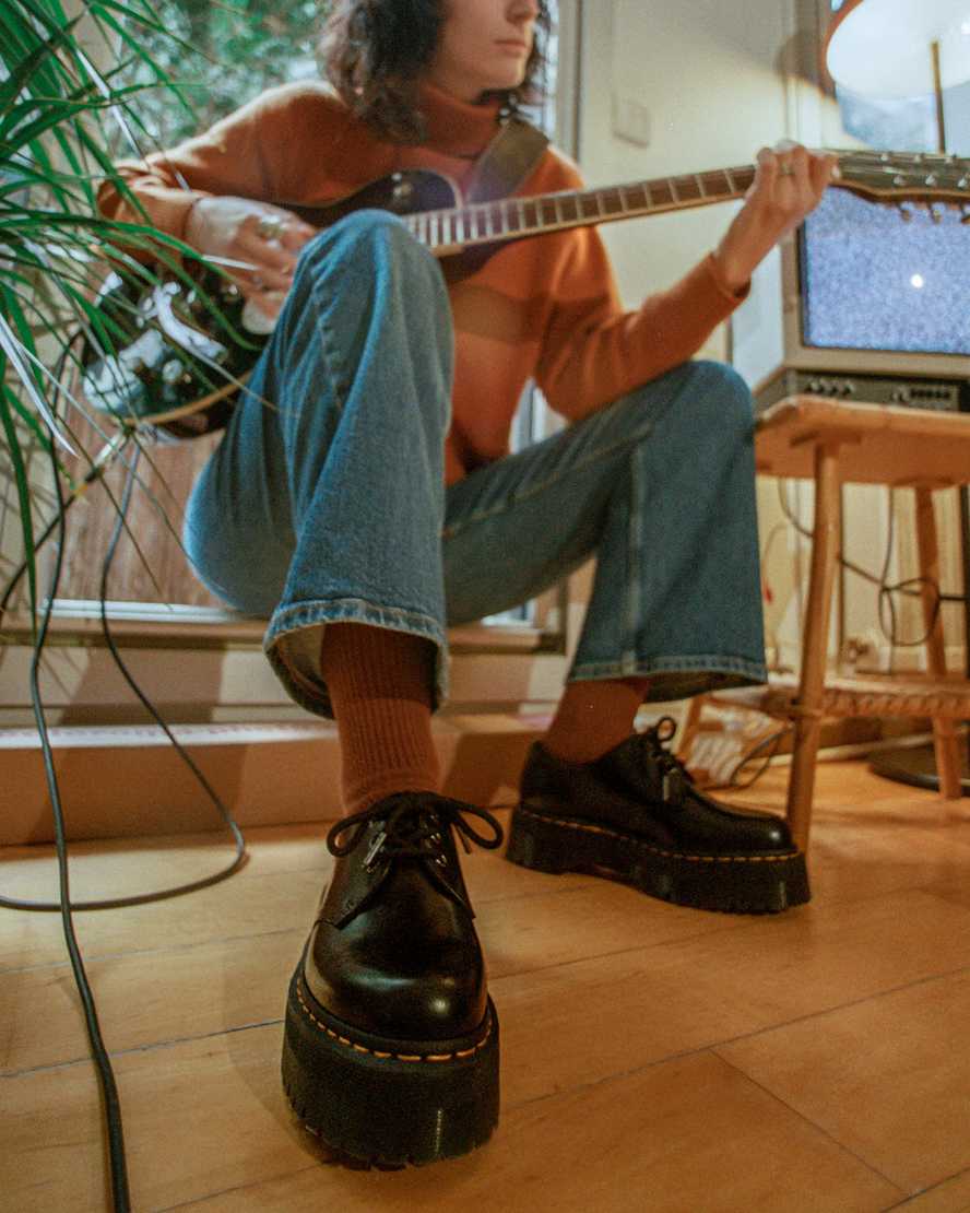 Dr. Martens 1461 Smooth Leather Platform Shoes - Black | Editorialist
