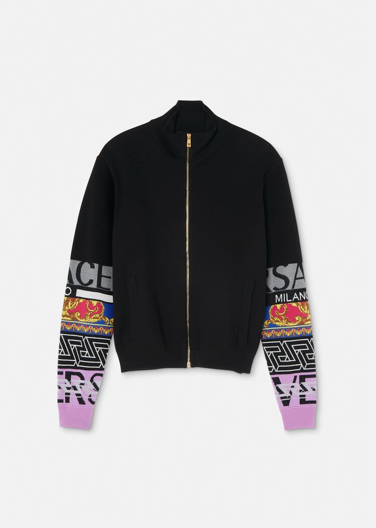 Versace Medusa Renaissance Zip-up Jumper - Black | Editorialist