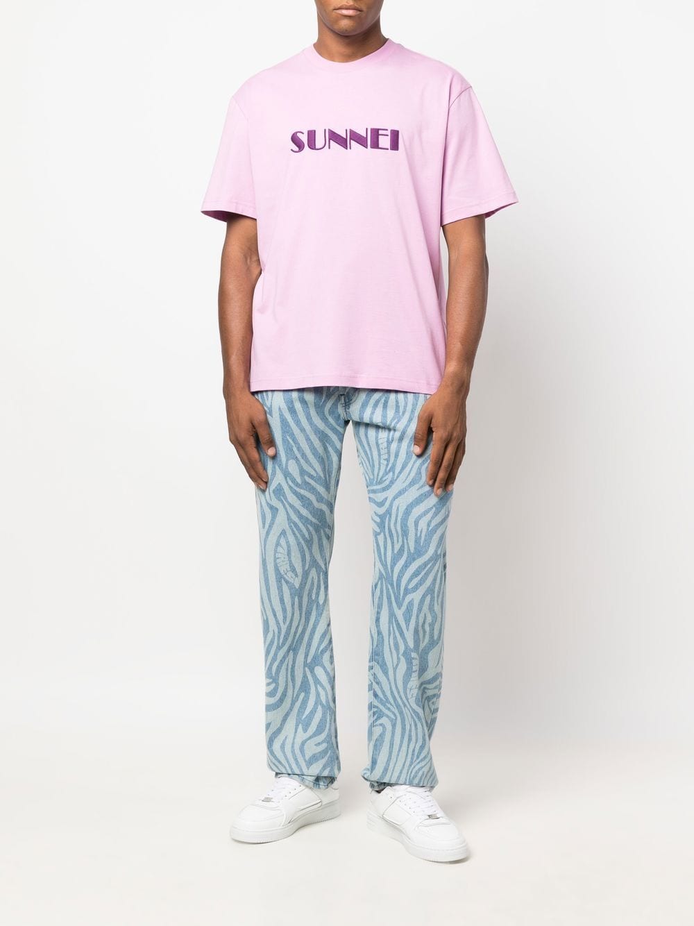 SUNNEI embroidered-logo cotton t-shirt