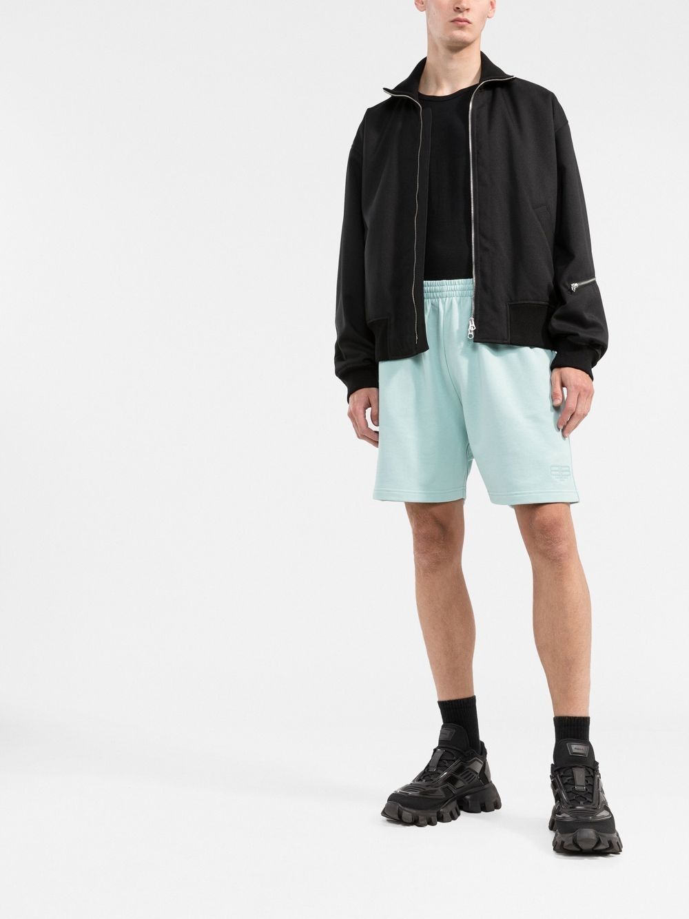 BALENCIAGA Logo-Embroidered Track Shorts