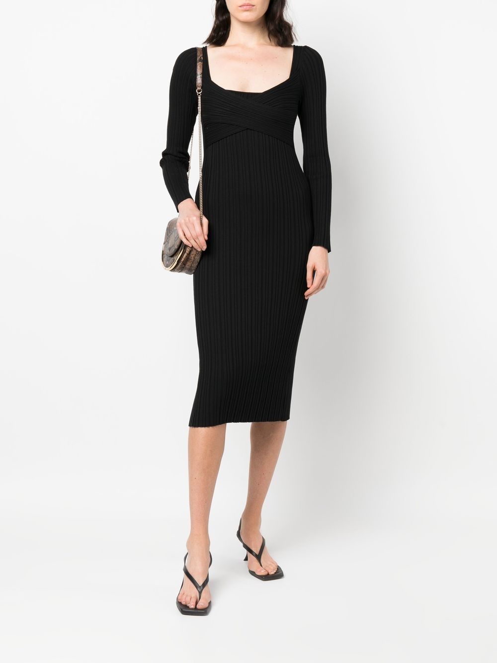 IRO PARIS Ribbed-Knit Midi Dress