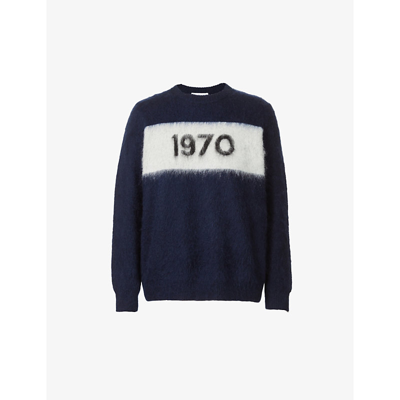 Bella Freud 1970 Oversized Mohair-Blend Jumper Navy Editorialist