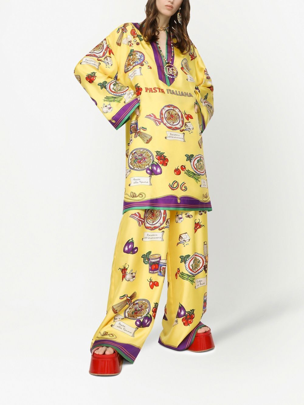 DOLCE & GABBANA Dolce & Gabbana Graphic-Print Kaftan