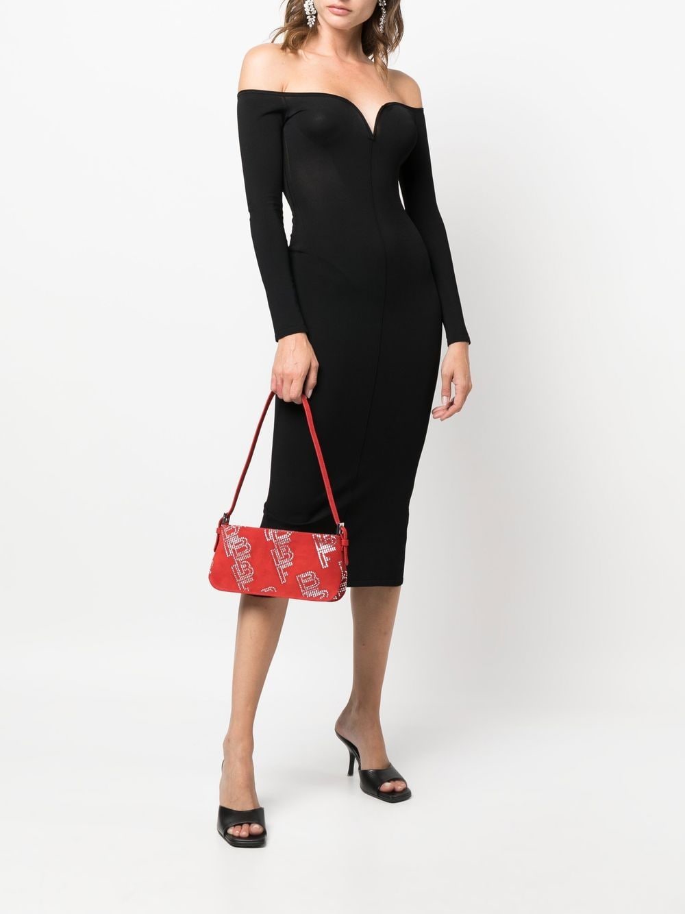 BY FAR BY FAR Dulce Crystal-Embellished Shoulder Bag