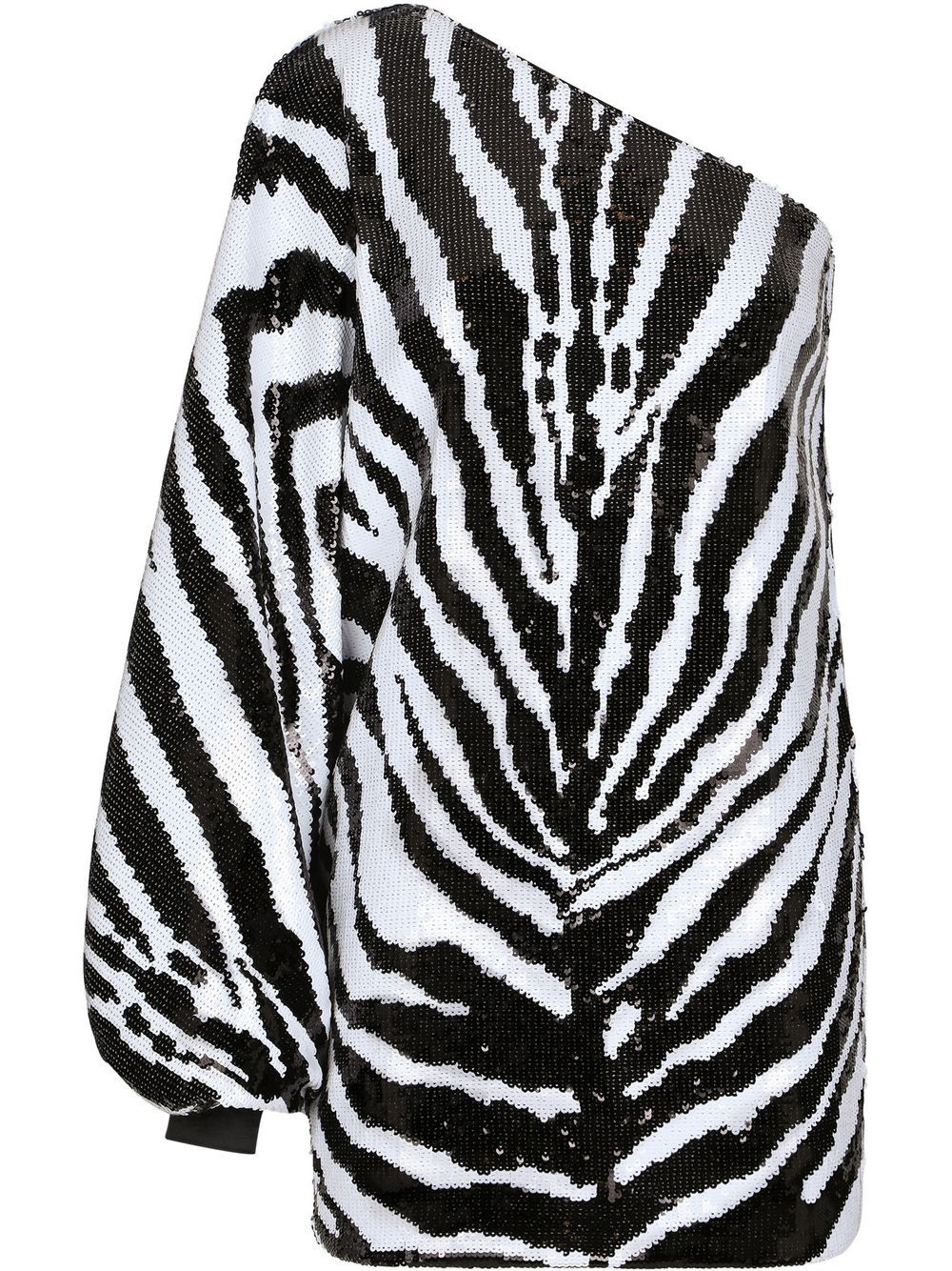 DOLCE & GABBANA Zebra-Print Sequin-Embellished Mini Dress