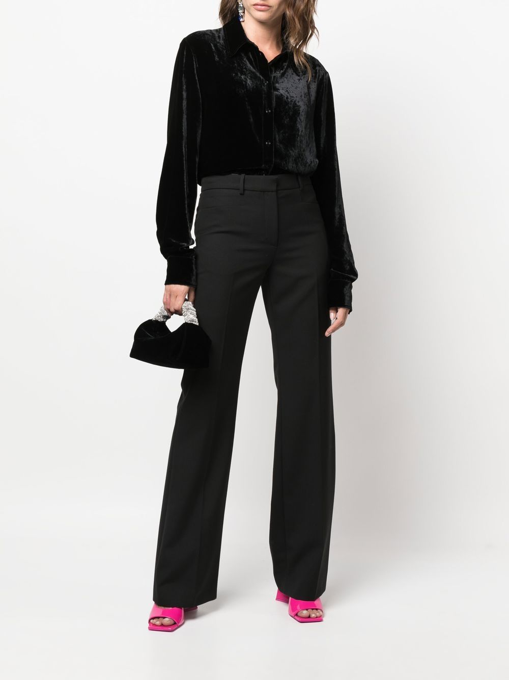 TOM FORD Crushed Silk-Velvet Shirt
