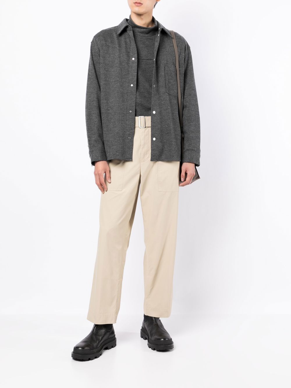 3.1 PHILLIP LIM melangé-effect flannel shirt