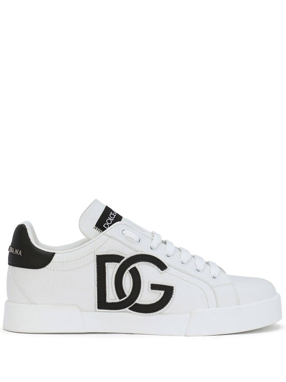Dolce & Gabbana Portofino Leather Sneakers - White | Editorialist